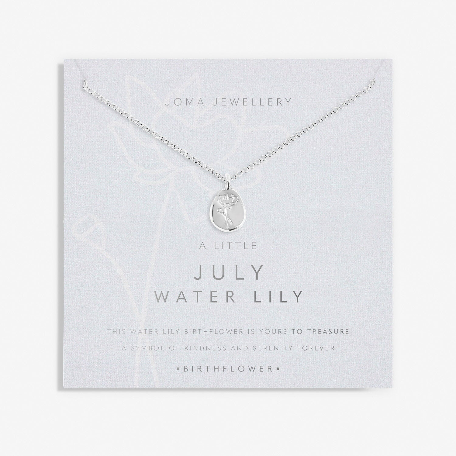 Birth Flower A Little 'July' Water Lily Necklace
